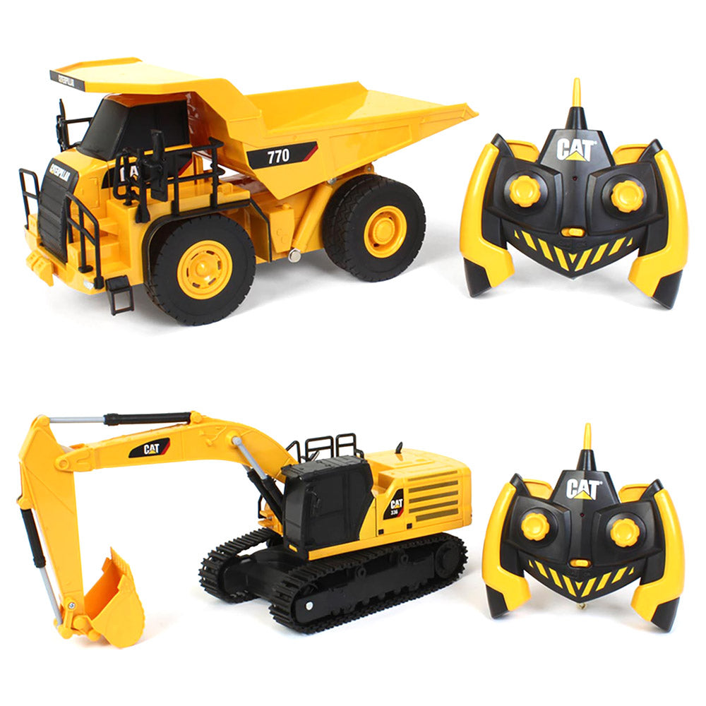1:35 Scale Radio Control Cat 336 Hydraulic Excavator + 770 Mining Truc ...