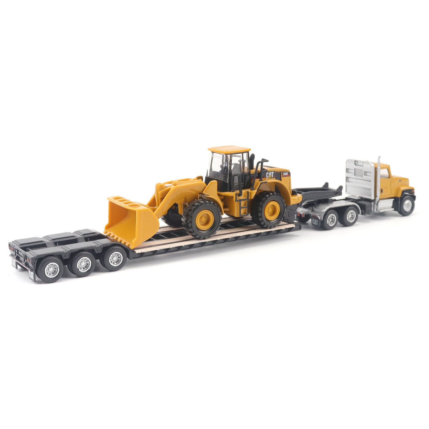 1:87 Cat CT681 Day Cab Tractor with Lowboy Trailer and Cat 950G Wheel ...