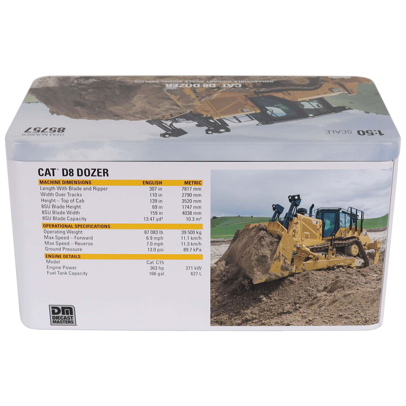 1:50 Cat D8 Dozer (Standard Configuration) — Diecast Masters America