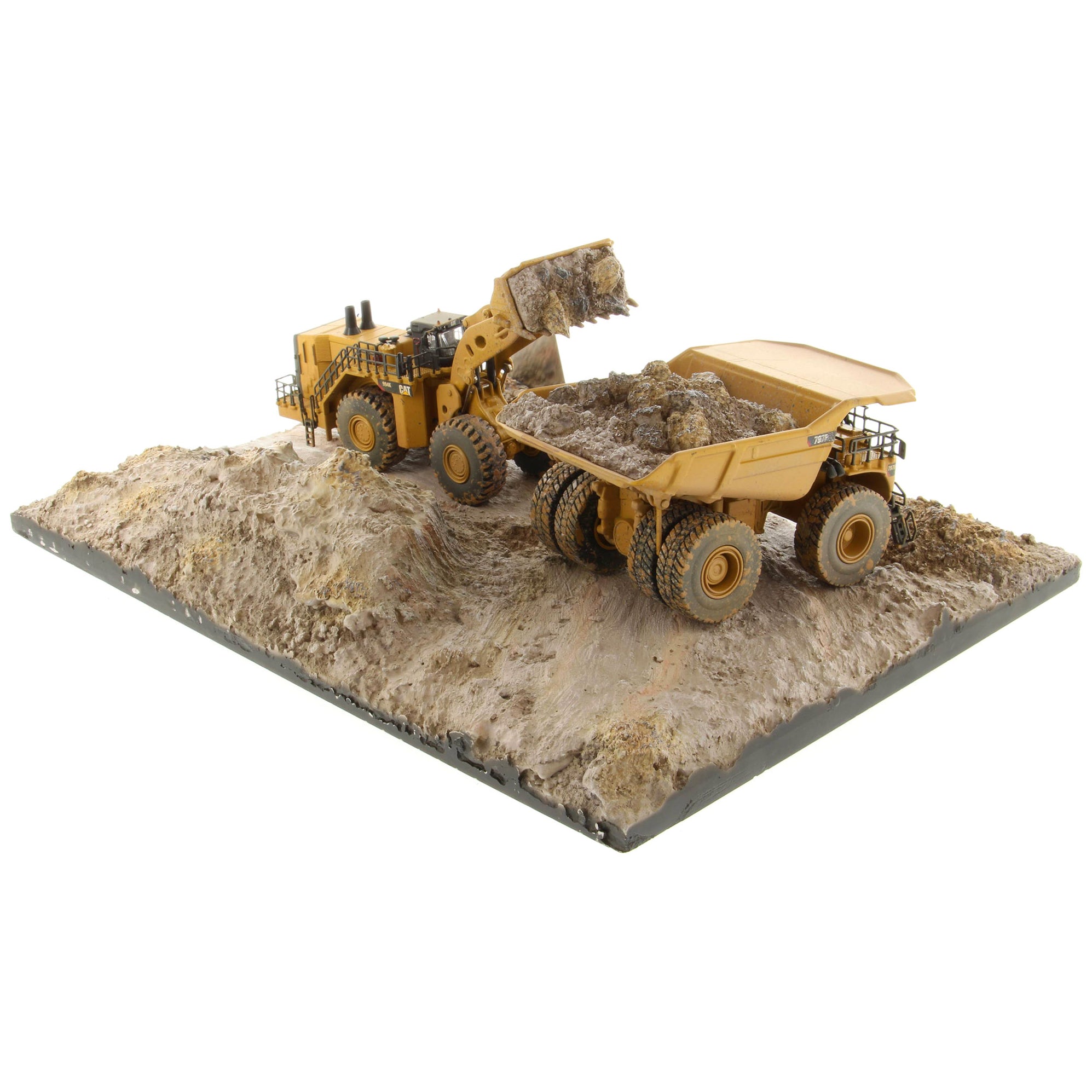 1:125 Scale Weathered 994K Wheel Loader & CAT 797 Mining Truck ...