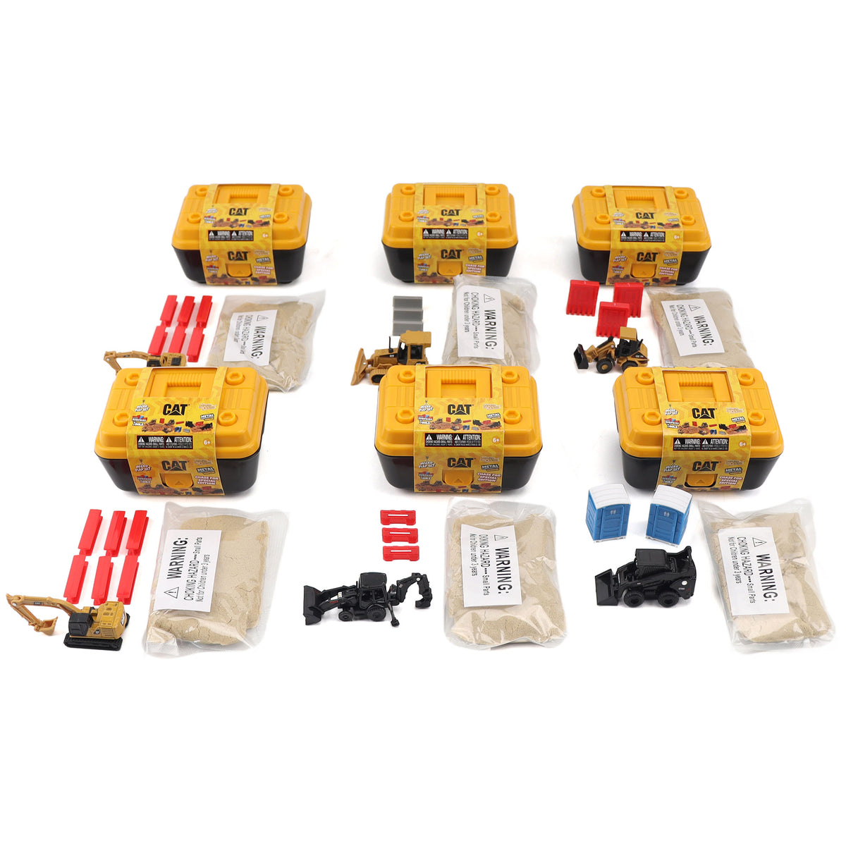 Cat Mini Play Set Assortment II (Packed in Tool Box with Motion Sand a ...