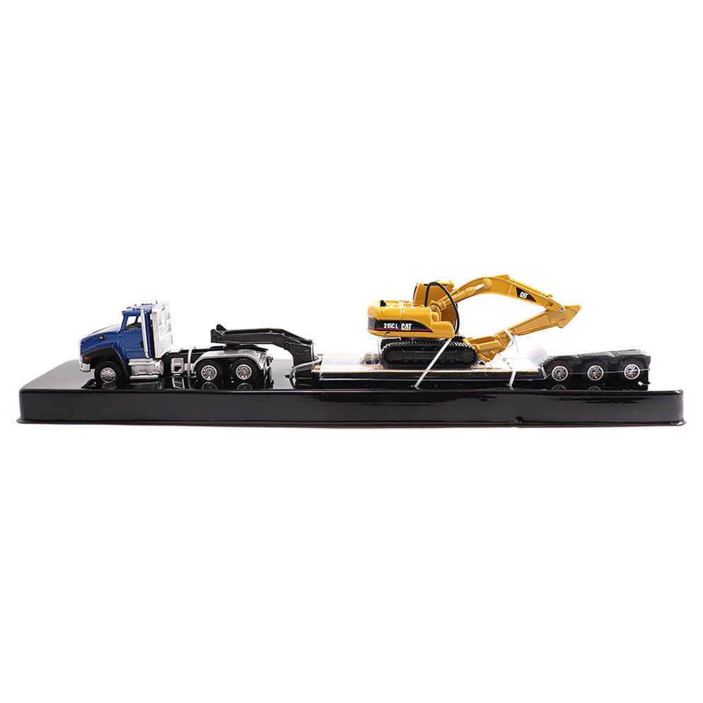 1:87 Scale Cat CT660 Day Cab Tractor with Lowboy Trailer and Cat 315C ...