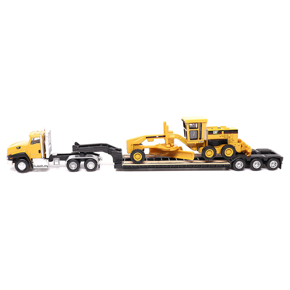 1:87 Scale Cat CT660 Day Cab Tractor with Lowboy Trailer and Cat 163H ...
