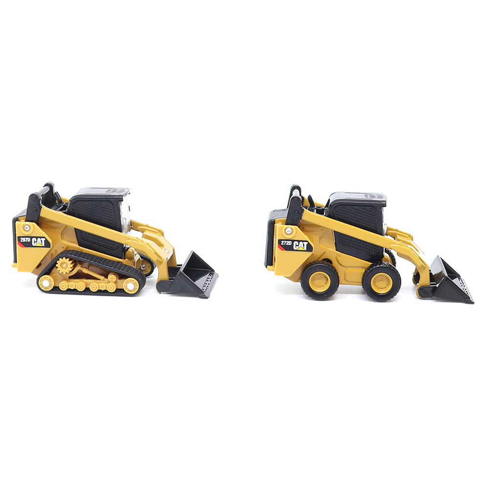 1:64 Scale Cat 272D2 Skid Steer Loader & Cat 297D2 Compact Track Loade ...