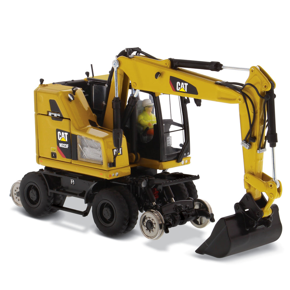 Cat® M323F Railroad Wheeled Excavator - Cat Yellow Version — Diecast ...